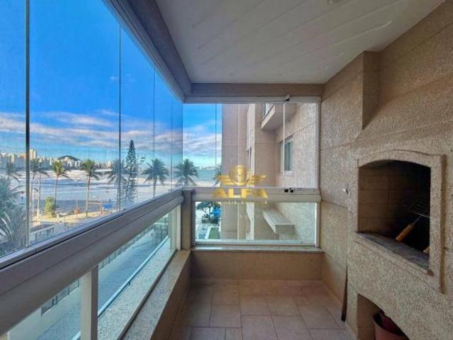 Apartamento frente mar com varanda gourmet na Praia das Astúrias – Alfa Imóveis Guarujá