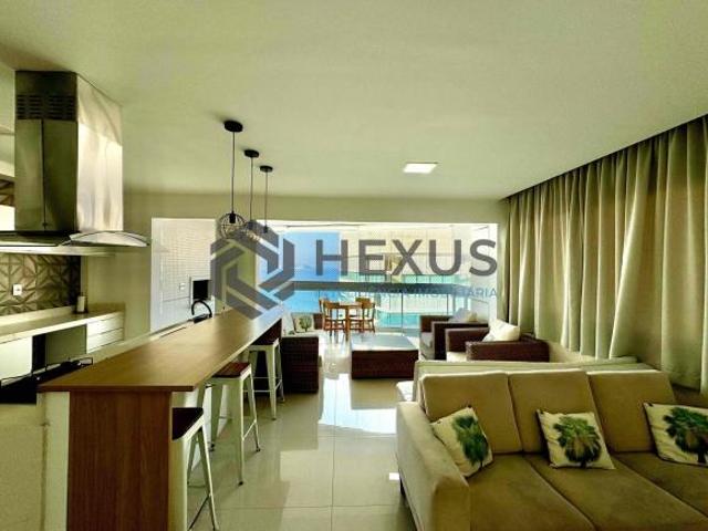 Apartamento frente mar com varanda gourmet vista mar e lazer na Praia das Asturi