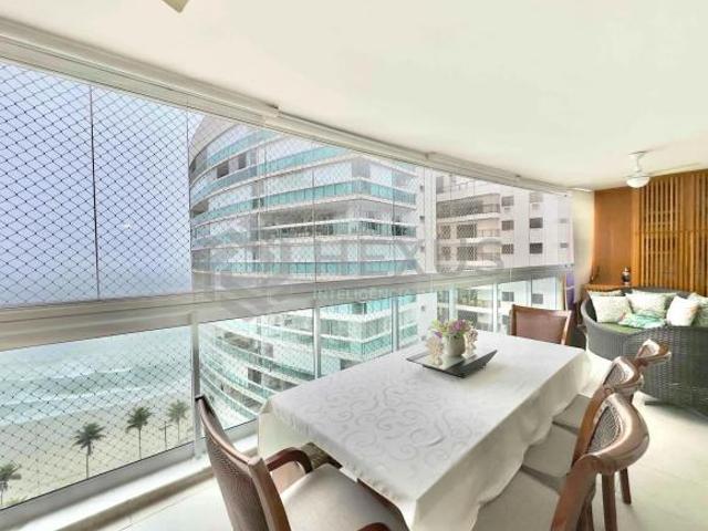 Apartamento frente mar com varanda gourmet vista mar e lazer na Praia das Asturias, Guaruja