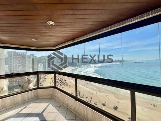 Apartamento frente mar com varanda vista mar e lazer na Praia das Asturias, Guar