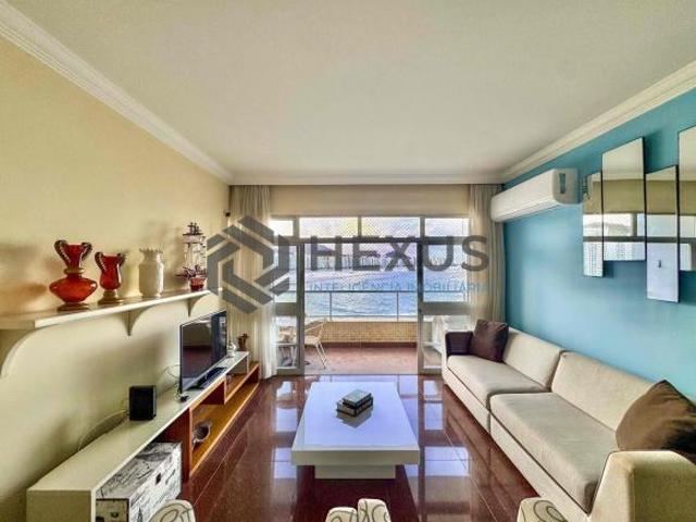 Apartamento frente mar com varanda vista mar na Praia das Asturias, Guaruja