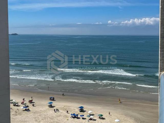 Apartamento frente mar com varanda vista mar nas Pitangueiras, Guarujá