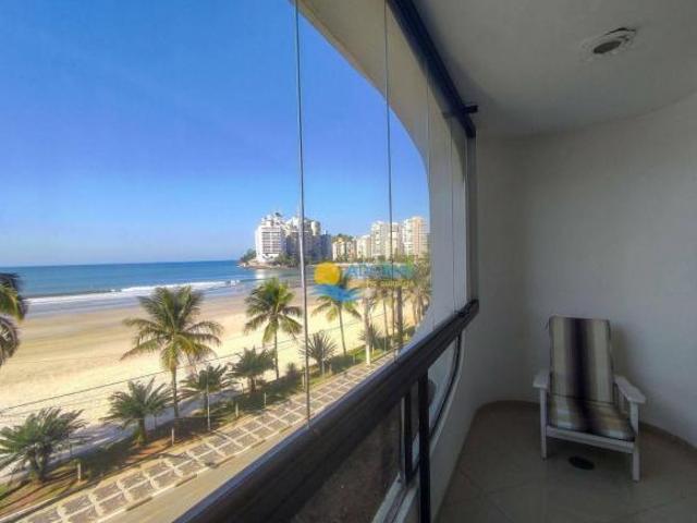 Apartamento frente mar com sacada — Astúrias — Guarujá