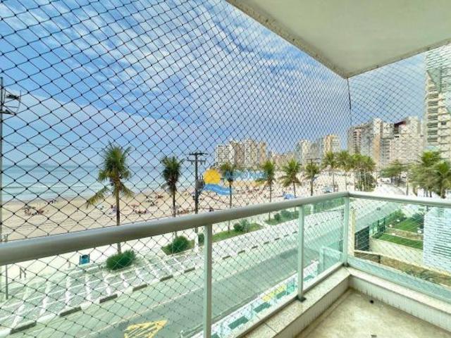 Apartamento frente mar com sacada — Astúrias — Guarujá