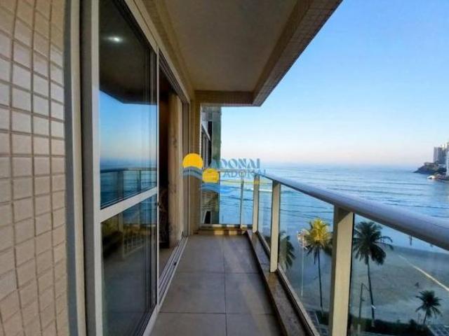 Apartamento frente mar com sacada — Astúrias — Guarujá