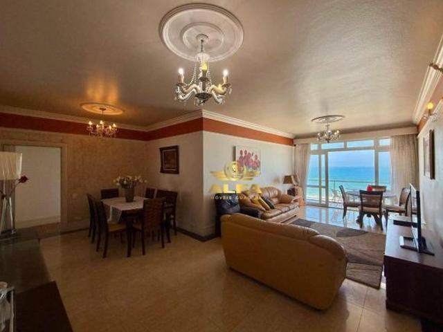 Apartamento frente mar com sacada e 3 dormitórios na Praia das Pitangueiras – Alfa Imóveis Guarujá