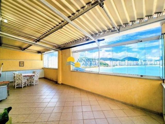 Apartamento frente mar com sacada — Jardim Astúrias — Guarujá