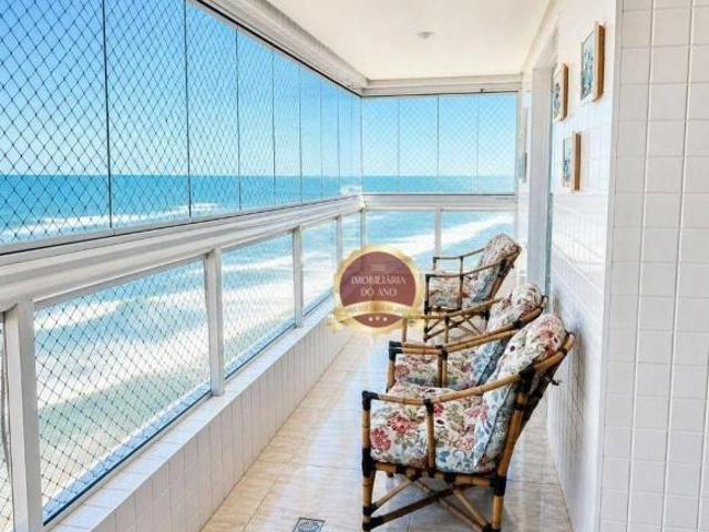 Apartamento Frente Mar em Mongaguá | 79m², 2 Dormitórios, Suíte, Mobiliado, Piscina e Vista Definiti