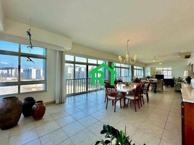 Apartamento frente mar, vista mar, 4 dormitórios 3 suítes, 2 vagas, Pitangueiras, Guarujá/SP