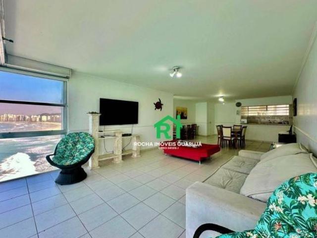 Apartamento frente mar, vista mar, 3 dormitórios 1 suíte, 1 vaga, Pitangueiras, Guarujá/SP