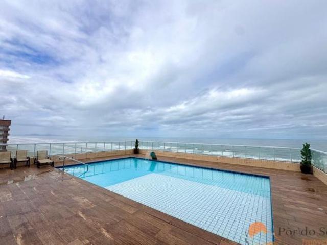 Apartamento Frente Mar, 2 Dormitórios com 1 Suíte, Mobiliado e Lazer Completo Jardim Real, Praia G