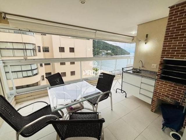 Apartamento frente mar, 2 dorms 1 suíte, varanda gourmet–Martim de Sá Caragua