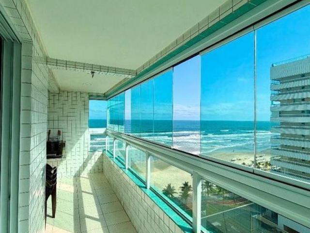 Apartamento Frente Mar 2 quaartos com Vista Mar em Praia Grande | Sacada Gourmet e Lazer Completo