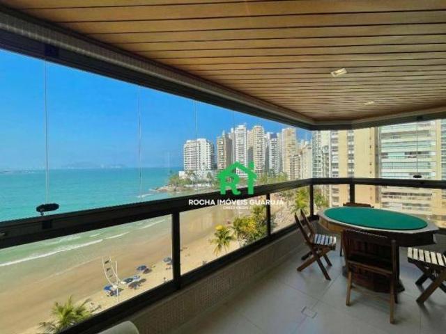 Apartamento frente mar, 3 dormitórios suítes, 2 vagas, lazer, Jardim Astúrias, Guarujá/SP