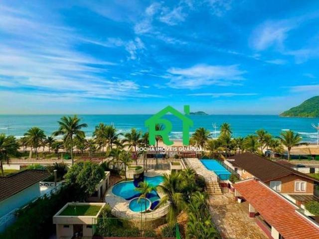Apartamento Frente Mar, 3 Suítes, 2 Vagas e Lazer, à venda na Praia do Tombo Guarujá/SP