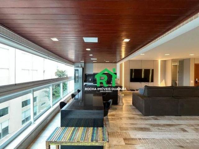 Apartamento Frente Mar, 4 Dormitórios 3 Suítes, 4 Vagas, Lazer, Enseada, Guarujá/SP