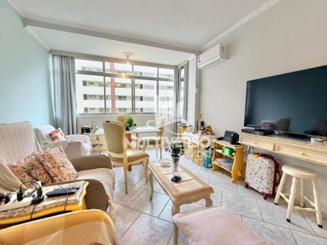 Apartamento frente praia vista mar 1 dormitório na Pompéia em Santos