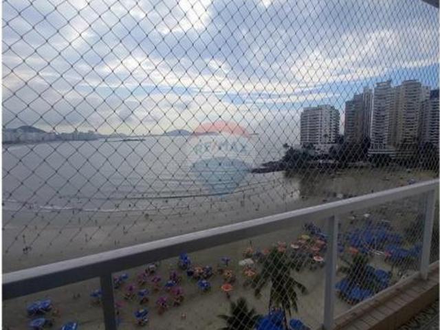 Apartamento frente total ao mar, Astúrias, Guarujá, SP