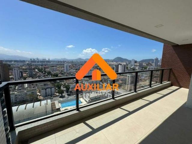 Apartamento Frente, Vista Mar e Varanda Gourmet – Aparecida, Santos R$ 1.450.000,00