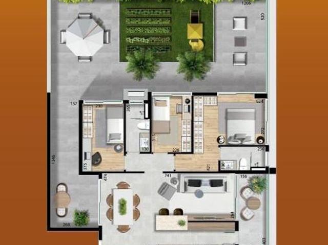 APARTAMENTO GARDEM 3 QUARTOS SUÍTE 2 VAGAS BACACHERI. UMA OBRA DE ARTE!