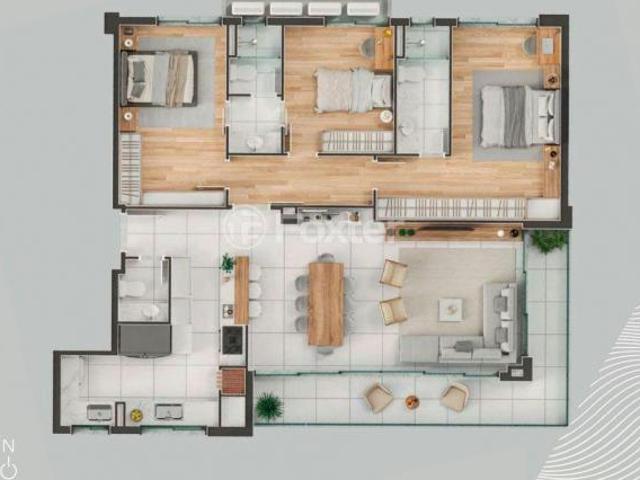 Apartamento Garden, 3 dormitórios, 120.26 m², em Auxiliadora