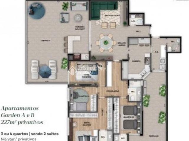Apartamento Garden 3 ou 4 quartos