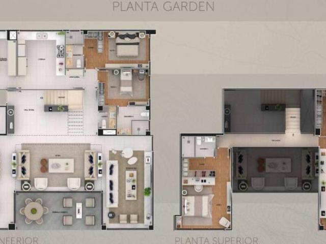 Apartamento Garden 4 suítes, Ecoville, Campina Siqueira, Mossunguê, Curitiba