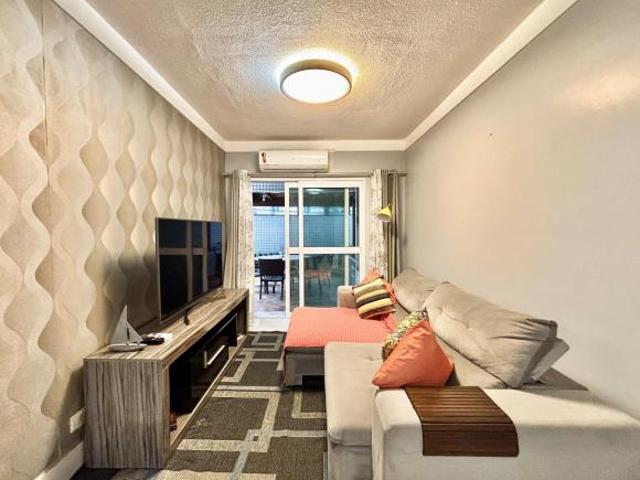 Apartamento garden com varanda gourmet à venda no Tombo no Guarujá, SP | QVis.