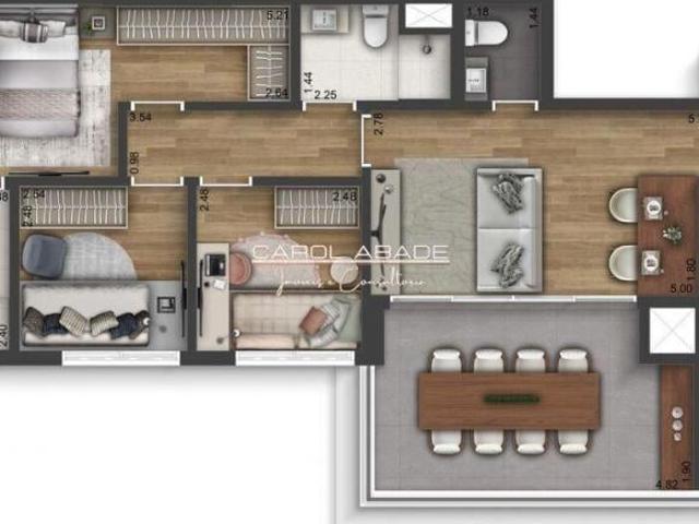 Apartamento Garden com 137 m²,3 dormitórios, 1 vaga a venda na Chácara Klabin