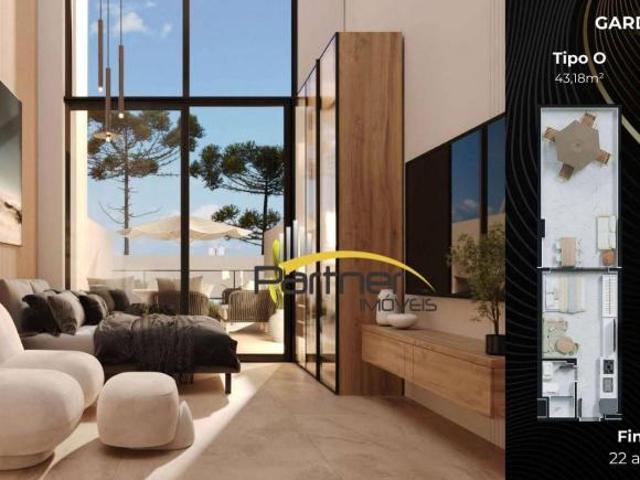 Apartamento Garden com 1 dormitório à venda, 46 m² por R$ 524.053,00 Rebouças Curitiba/PR