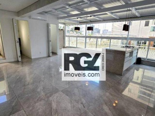 Apartamento Garden com 1 dormitório à venda, 89 m² por R$ 750.000,00 Ponta da Praia Santos/SP