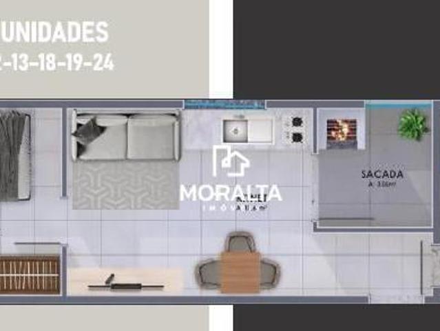 Apartamento Garden com 1 dormitórios à venda Guaíra Curitiba/PR