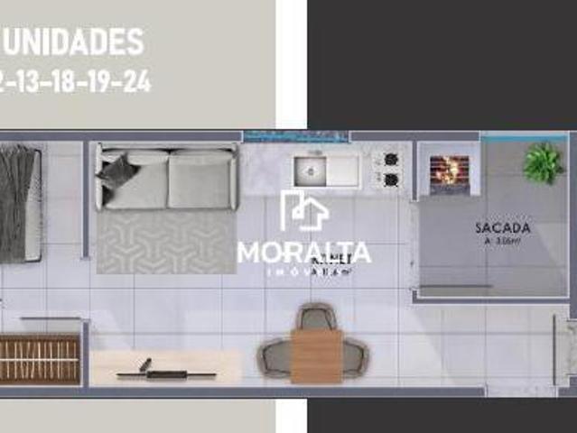 Apartamento Garden com 1 dormitórios à venda Guaíra Curitiba/PR