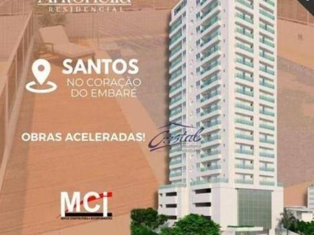 Apartamento Garden com 2 dormitórios à venda, 54 m² por R$ 750.000,00 Embaré Santos/SP