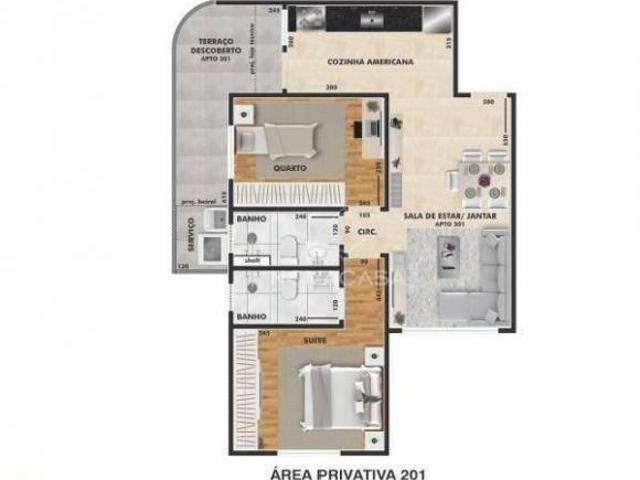 Apartamento Garden com 2 dormitórios à venda, 55 m² por R$ 515.000,00 Santa Terezinha Belo Horiz