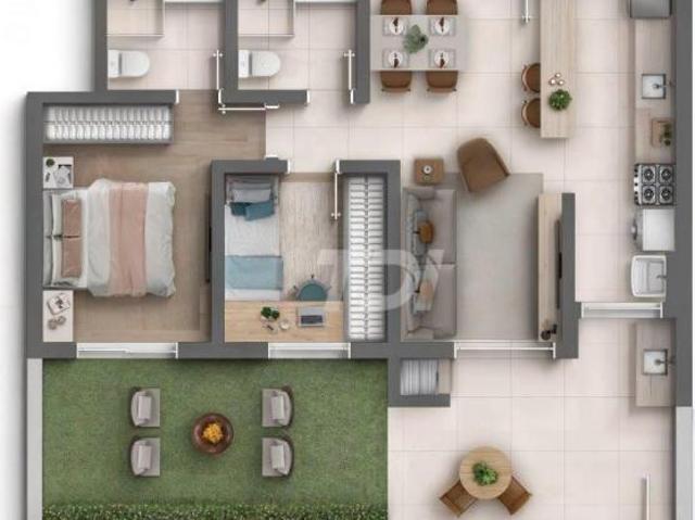 Apartamento Garden com 2 dormitórios à venda, 58 m² por R$ 605.238,00 Santa Felicidade Curitiba/
