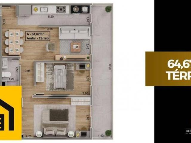 Apartamento Garden com 2 dormitórios à venda, 64 m² por R$ 492.000 Vila Guarani Mauá/SP