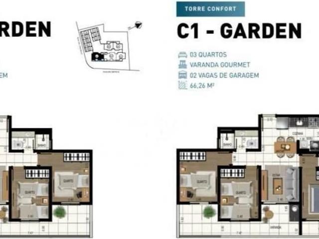 Apartamento Garden com 2 dormitórios à venda, 74 m² por R$649.000,00 São Mateu