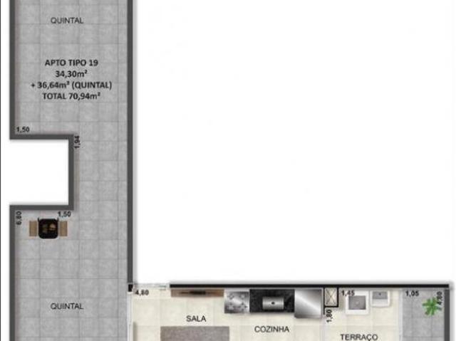 Apartamento Garden com 2 dormitórios à venda, 74 m² por R$ 828.000,00 Vila Clementino São Paulo/