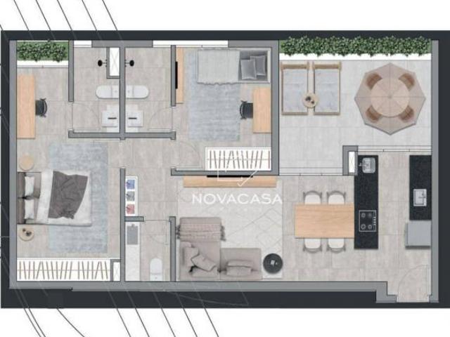 Apartamento Garden com 2 dormitórios à venda, 76 m² por R$ 831.432,80 Grajaú Belo Horizonte/MG