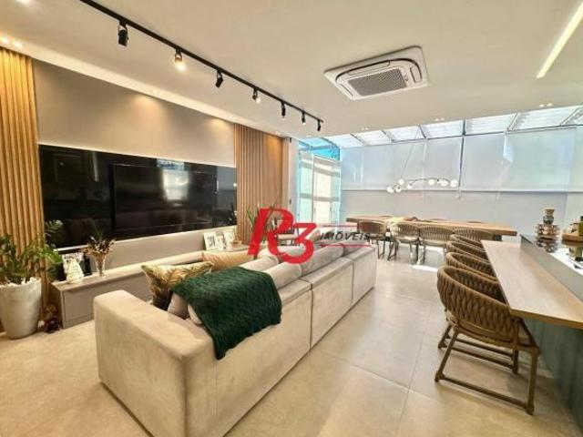 Apartamento Garden com 2 dormitórios à venda, 142 m² por R$ 1.600.000,00 Marapé Santos/SP