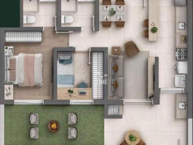 Apartamento Garden com 2 quartos 1 suíte à venda no Santa Felicidade, em Curitiba