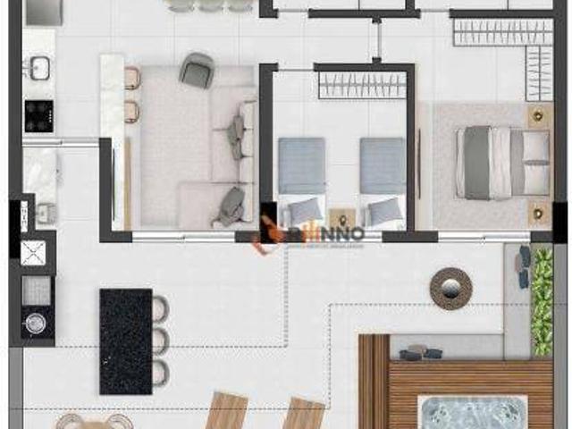 Apartamento Garden com 2 dormitórios à venda, 71 m² no Água Verde Curitiba/PR