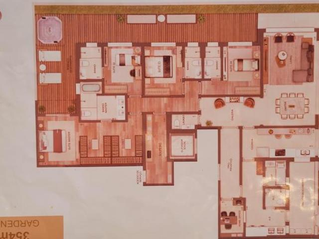 Apartamento Garden com 354m2, na Vila Romana, Terraro Exto