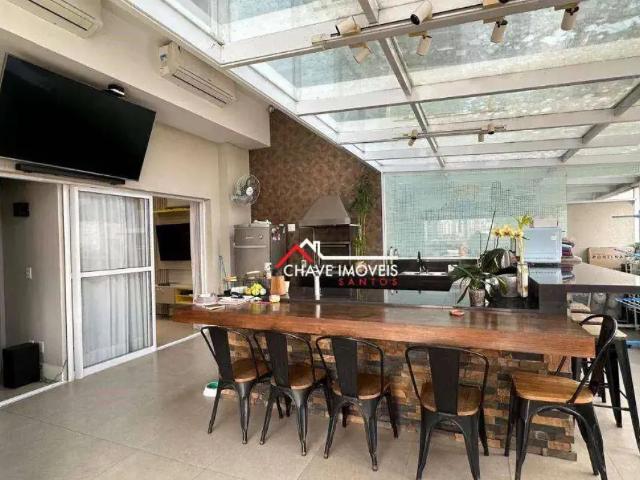 Apartamento Garden com 3 dormitórios, 212 m² venda por R$ 1.400.000,00 ou aluguel por R$ 17.470,00/mês Campo Grande Santos/SP