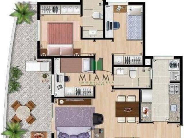 Apartamento Garden com 3 dormitórios à venda, 61 m² por R$ 535.000,00 Portão Curitiba/PR