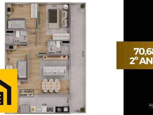 Apartamento Garden com 3 dormitórios à venda, 70 m² por R$ 538.000 Vila Guarani Mauá/SP
