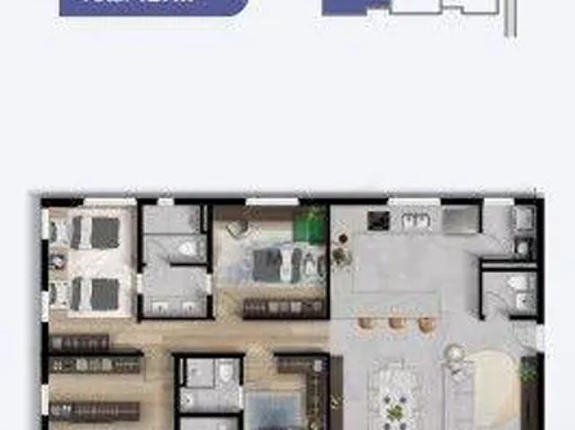 Apartamento Garden com 3 dormitórios à venda, 82 m² por R$ 968.377,00 São Pedro São José dos Pin