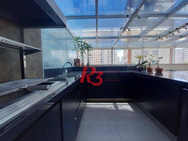 Apartamento Garden com 3 dormitórios à venda, 90 m² por R$ 1.700.000,00 Campo Grande Santos/SP