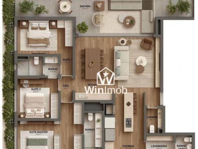 Apartamento Garden com 3 dormitórios à venda, 172 m² por R$ 2.387.000,00 Auxiliadora Porto Alegr